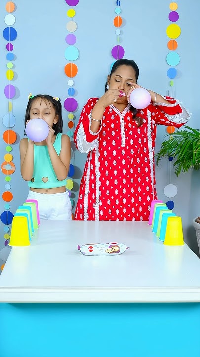 Balloon Vs Cup Challenge 😂 | Maa vs Beti - Part 159 | Shruti Shorts | #comedyshorts #comedy #maa ...