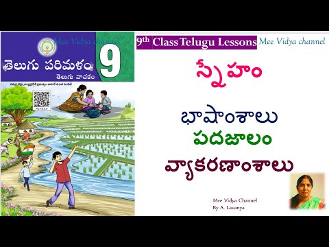 9th Class Telugu Lessons New Syllabus స్నేహం భాషాంశాలు – పదజాలం - YouTube
