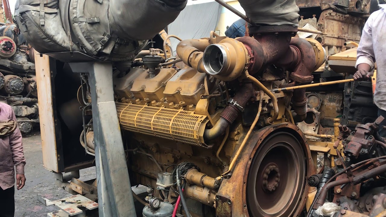 caterpillar 3412E engine - YouTube