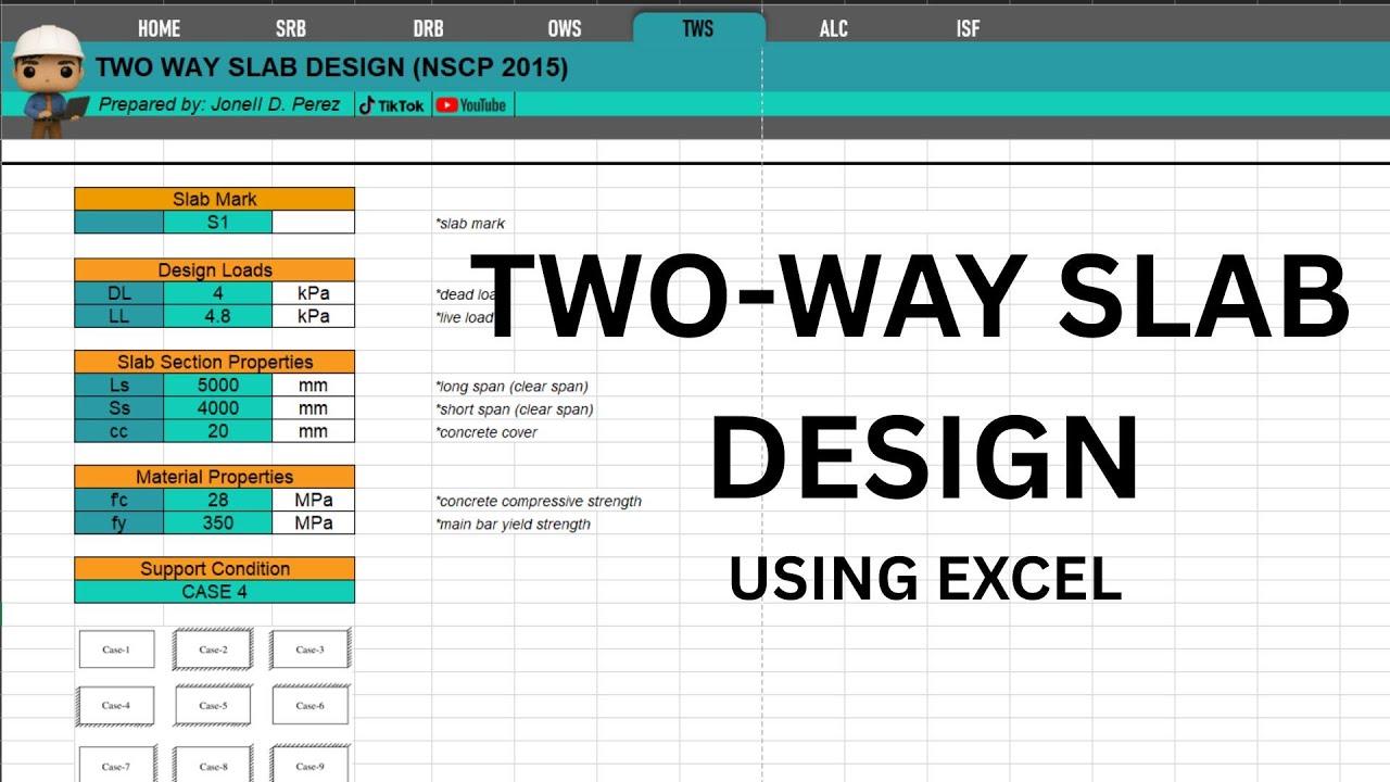 Designing Two-Way Slab in Excel (NSCP 2015) 💻🧱 - YouTube
