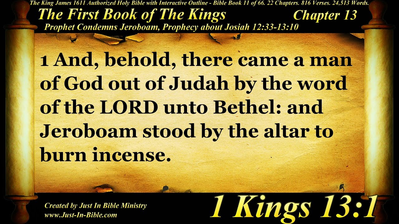 1 Kings Chapter 13 - Bible Book 11 - The Holy Bible KJV Read Along ...