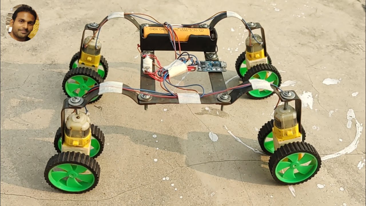How to make 8x8 hunter robotic gadi // Diy robotic gadi // robotic gadi ...