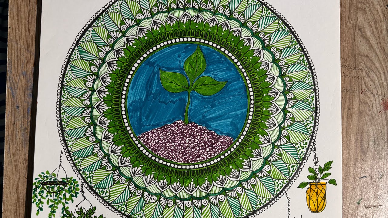 Free hand Mandala Art on World Environment Day | Plant Tree, Live free ...