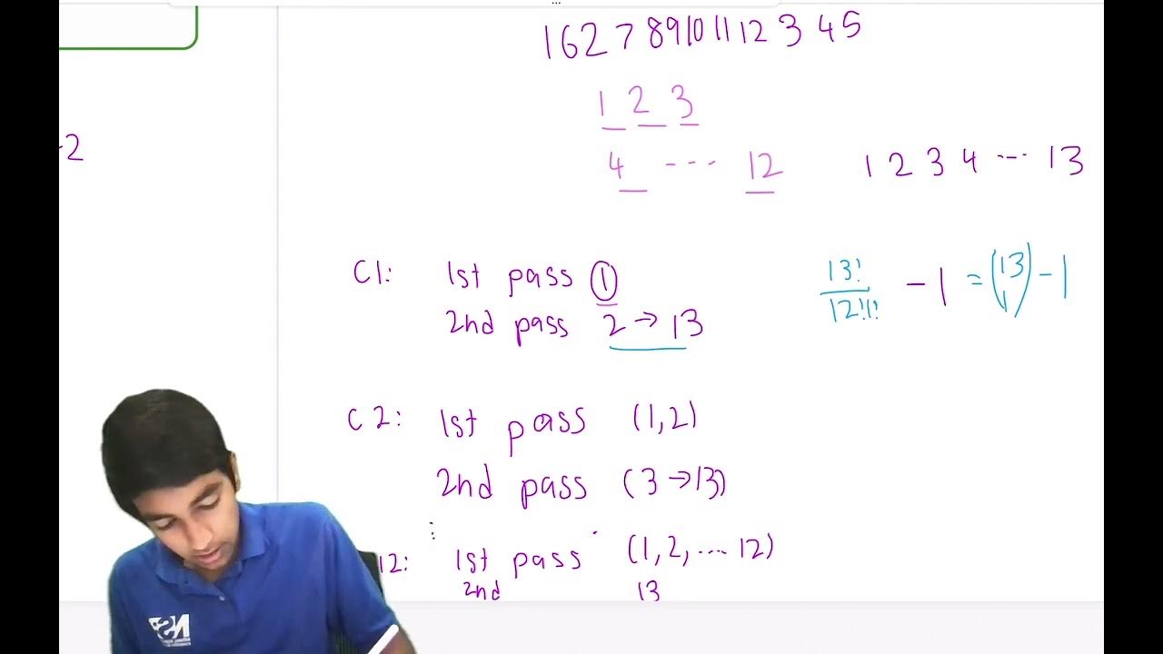 2022 AMC 10A #22 / 12A #19 Using Combinatorial Identities and Overcounting - YouTube