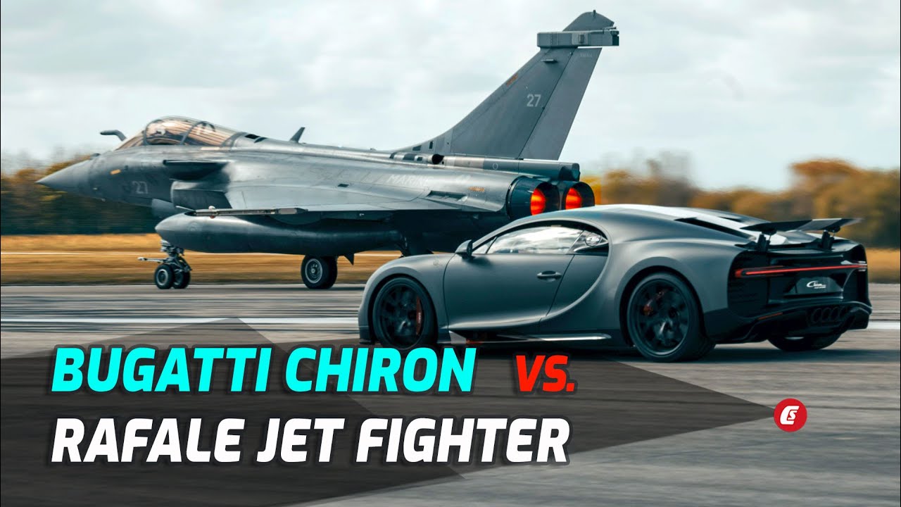 1,480-HP Bugatti Chiron Sport vs. 5,649-HP Dassault Rafale Jet Fighter ...