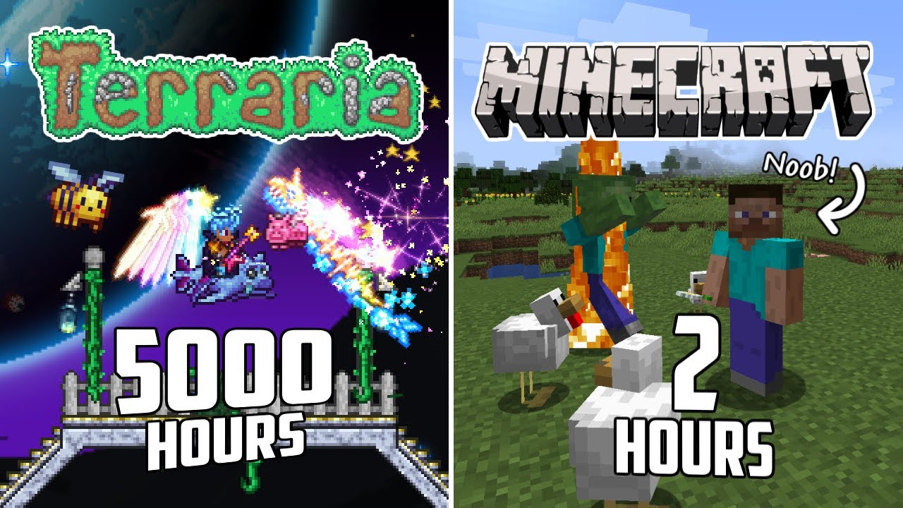 TERRARIA 5000 Hour YouTuber FAILS at MINECRAFT! - YouTube