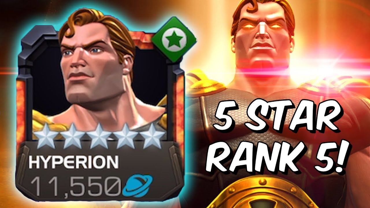 5 Star Hyperion Rank 5 Rank Up & Gameplay - Marvel Contest Of Champions ...