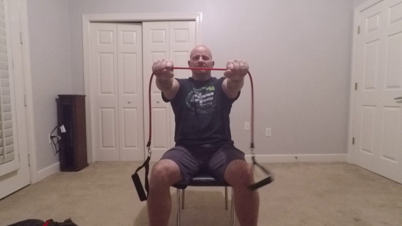 Seated Band Exercises- Shoulder Retractions - YouTube