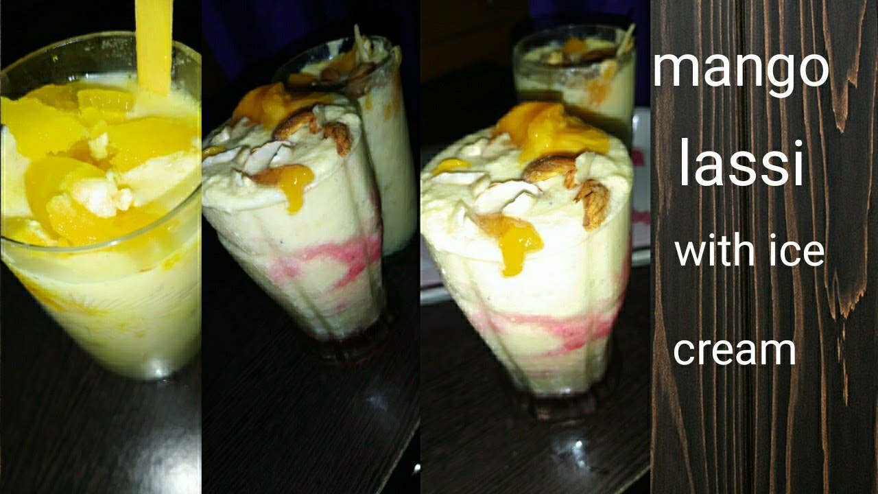 How to make Mango lassi // roohafza Thndi mango lassi .. aam ki lassi ...