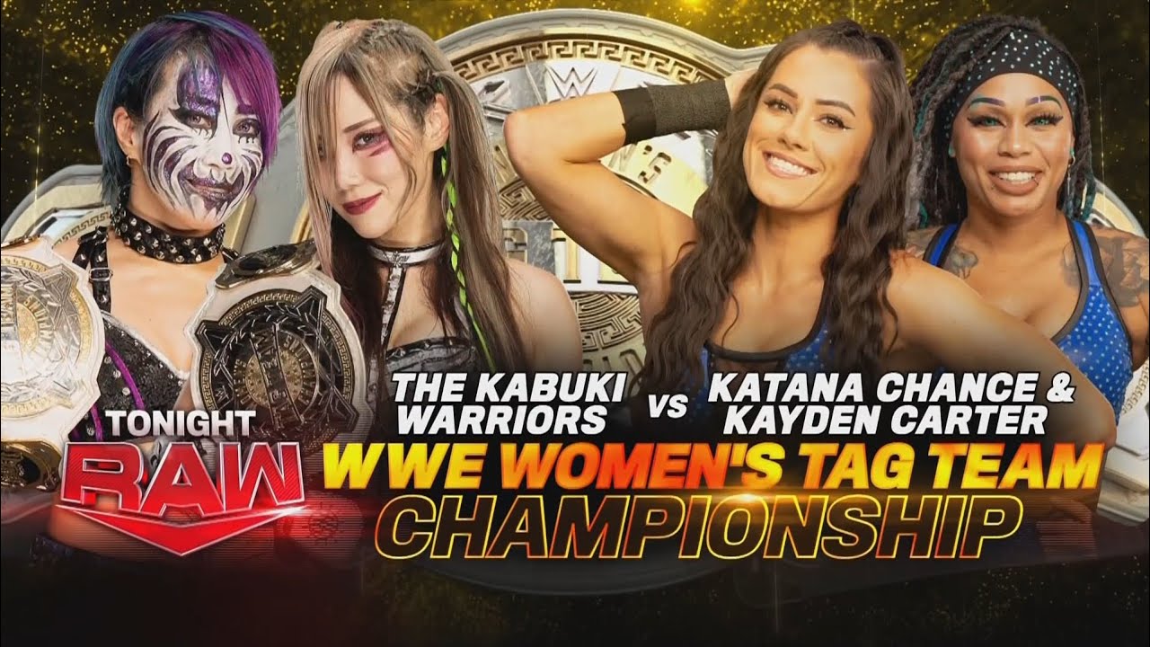 Kabuki Warriors vs Chance & Carter - WWE Women's Tag Team Championship ...