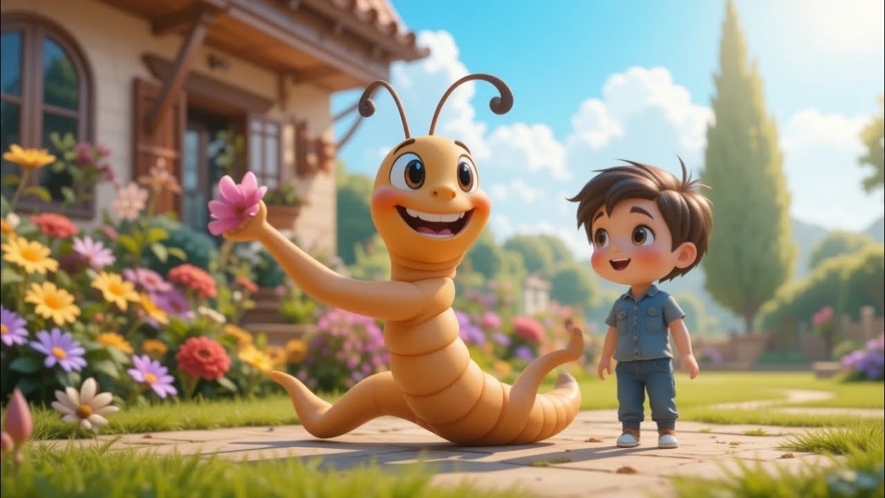 Wiggle, Wiggle, Little Worm | Funny Garden Rhyme for Kids | Nursery ...