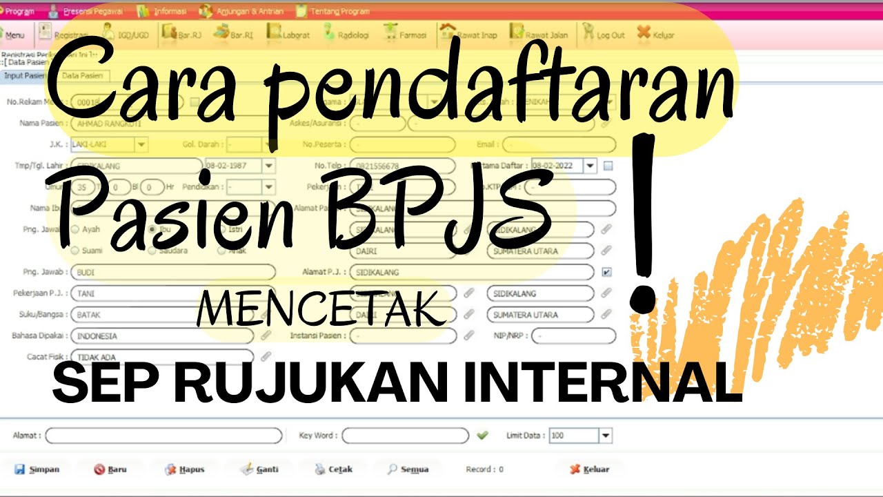 PENDAFTARAN PASIEN SIMRS KHANZA II BPJS 3 II - YouTube