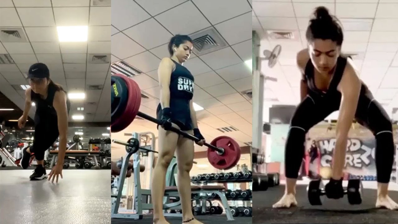 Rashmika Mandanna Latest Workout Video | Rashmika Mandanna Gym Workout ...