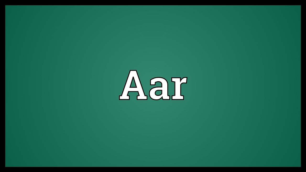 Aar Meaning - YouTube