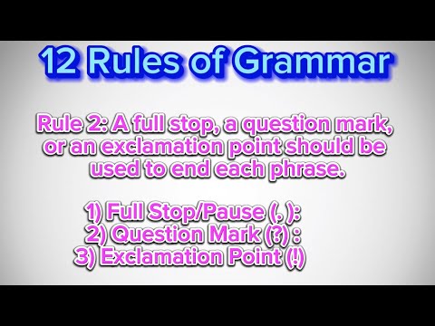 12 Rules of Grammar - YouTube