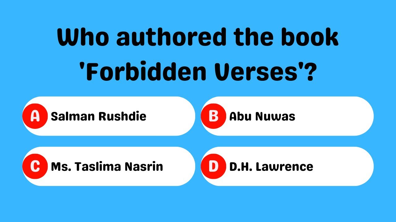 Who authored the controversial book 'Forbidden Verses'? - YouTube