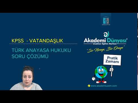 Canlı | KPSS KURSU | VATANDAŞLIK | Türk Anayasa Hukuku | Soru Çözümü