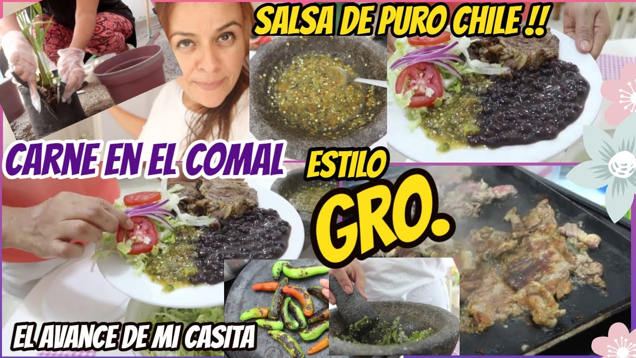 CARNE ASADA EN EL COMAL ESTILO GRO. 🌴 SALSA DE PURO CHILE VERDE / MAS ...