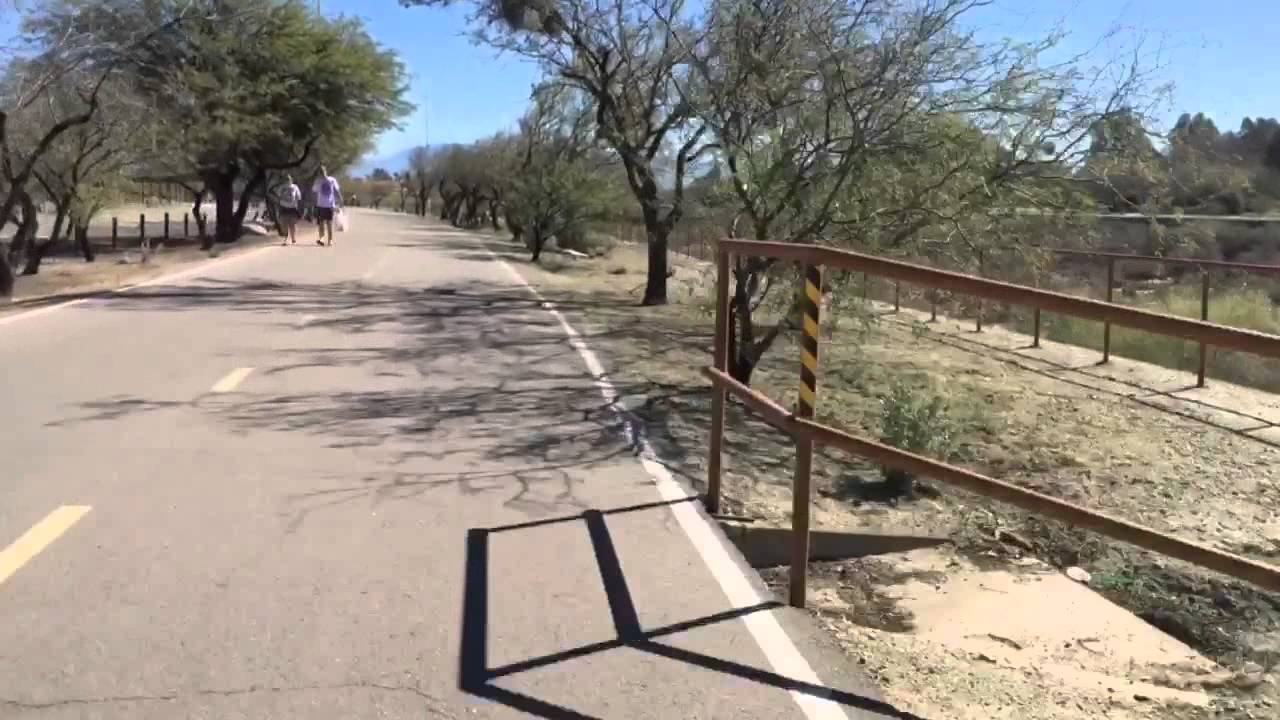 Ride down the Rillito River path - YouTube
