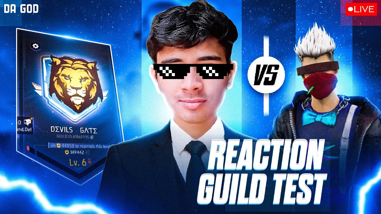 FREE FIRE LIVE FACECAM GUILD TEST || HARDEST GUILD TEST 🎯🔥 1V1,1V4🤯 ...