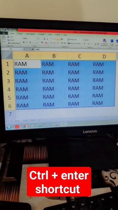 CTRL+ enter shortcut in Excel #shorts #viral - YouTube