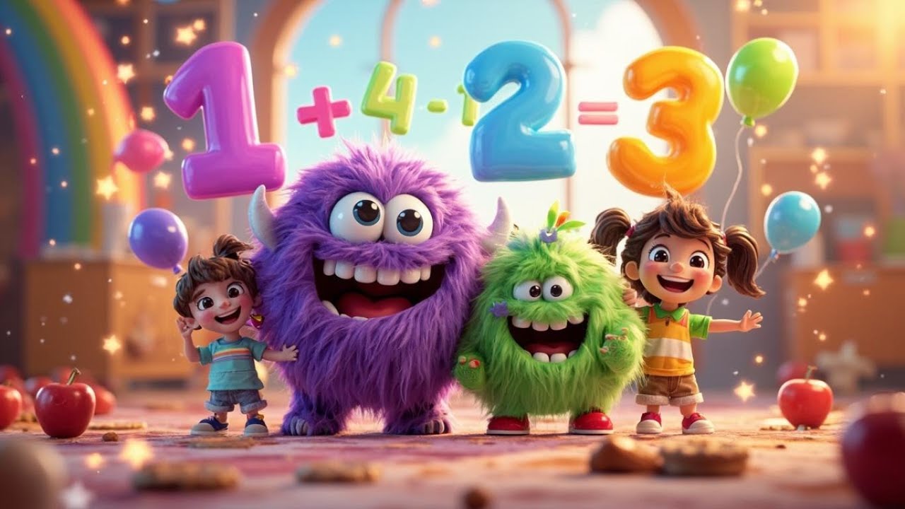 Math Monster Fun | Learn Addition & Subtraction with Cute Monster ...