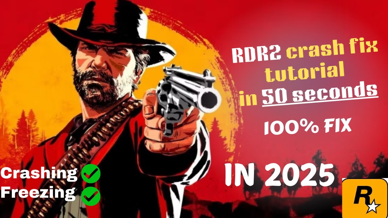 RDR2 crash fix tutorial in 50 seconds | RDR2 keep crashing after 10 ...