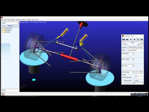 ADAMS car Steering simulation for Formula Student (FSAE) - YouTube