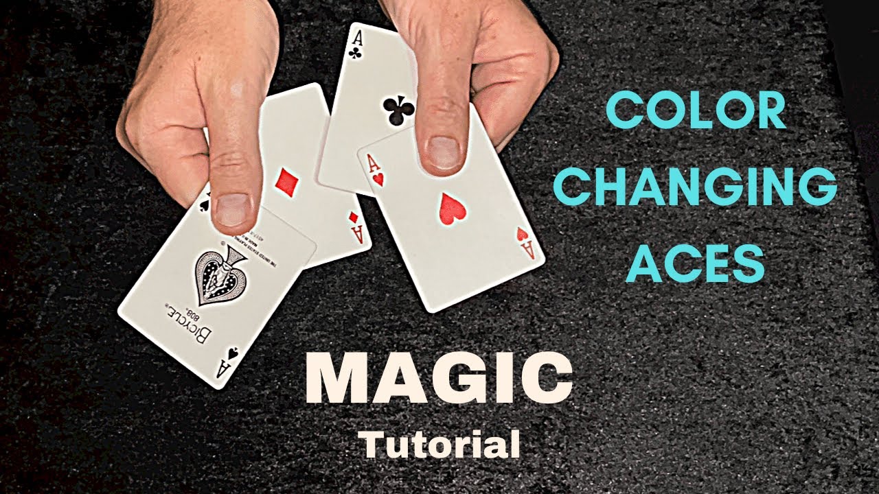 Magic Trick Tutorial - Color Changing Aces - YouTube