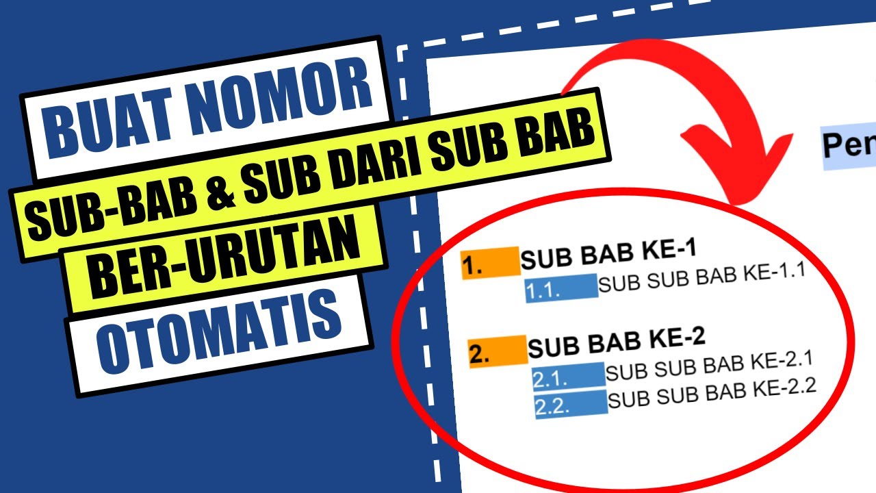 GOOGLE DOCS | CARA BUAT NOMOR SUB BAB DAN SUB-SUB BAB OTOMATIS ( PAKAI SUBTITLE YA) - YouTube