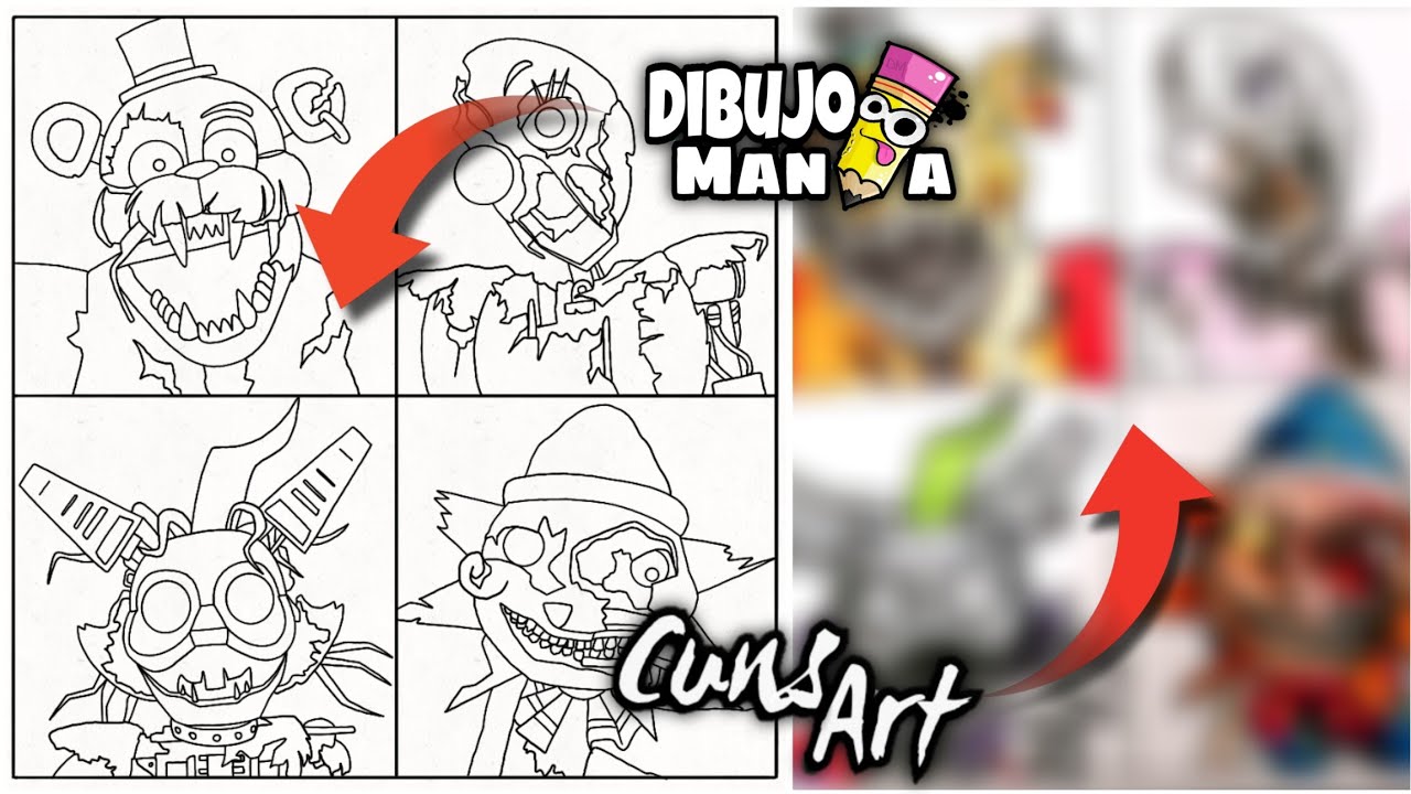 COMO DIBUJAR FIVE NIGHTS AT FREDDY´S ( SECURITY BREACH RUIN ) | CunsArt ...