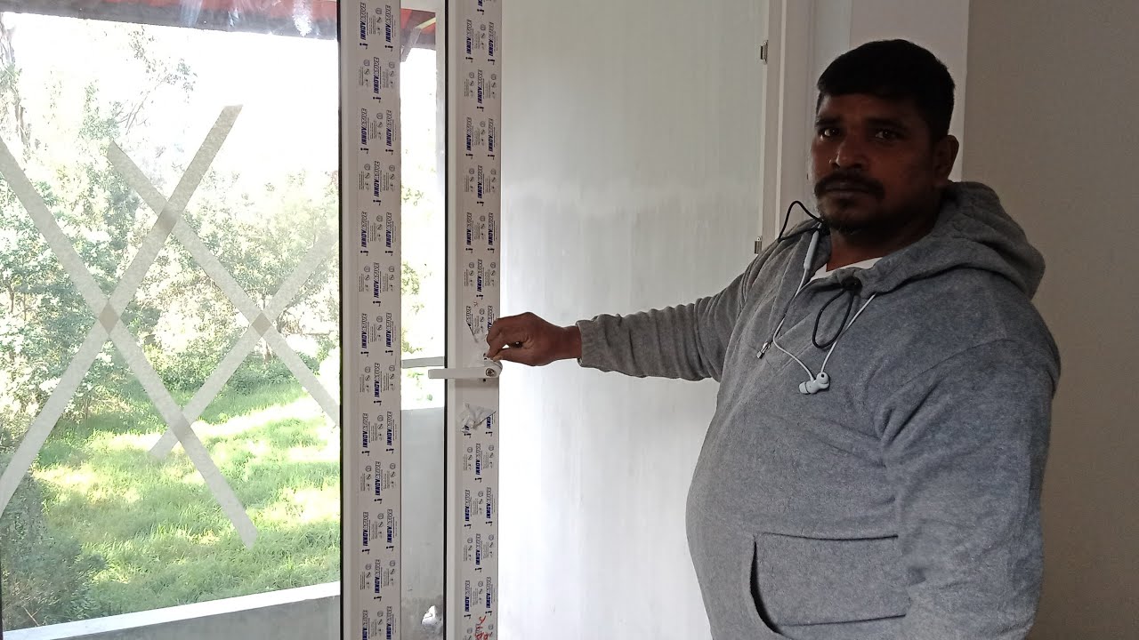 UPVC Sliding Doors Lock Fixing | uPVC Sliding Door Work - YouTube