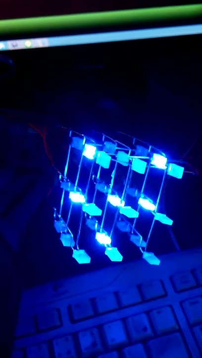 3*3*3 led cube lighting in heart - YouTube