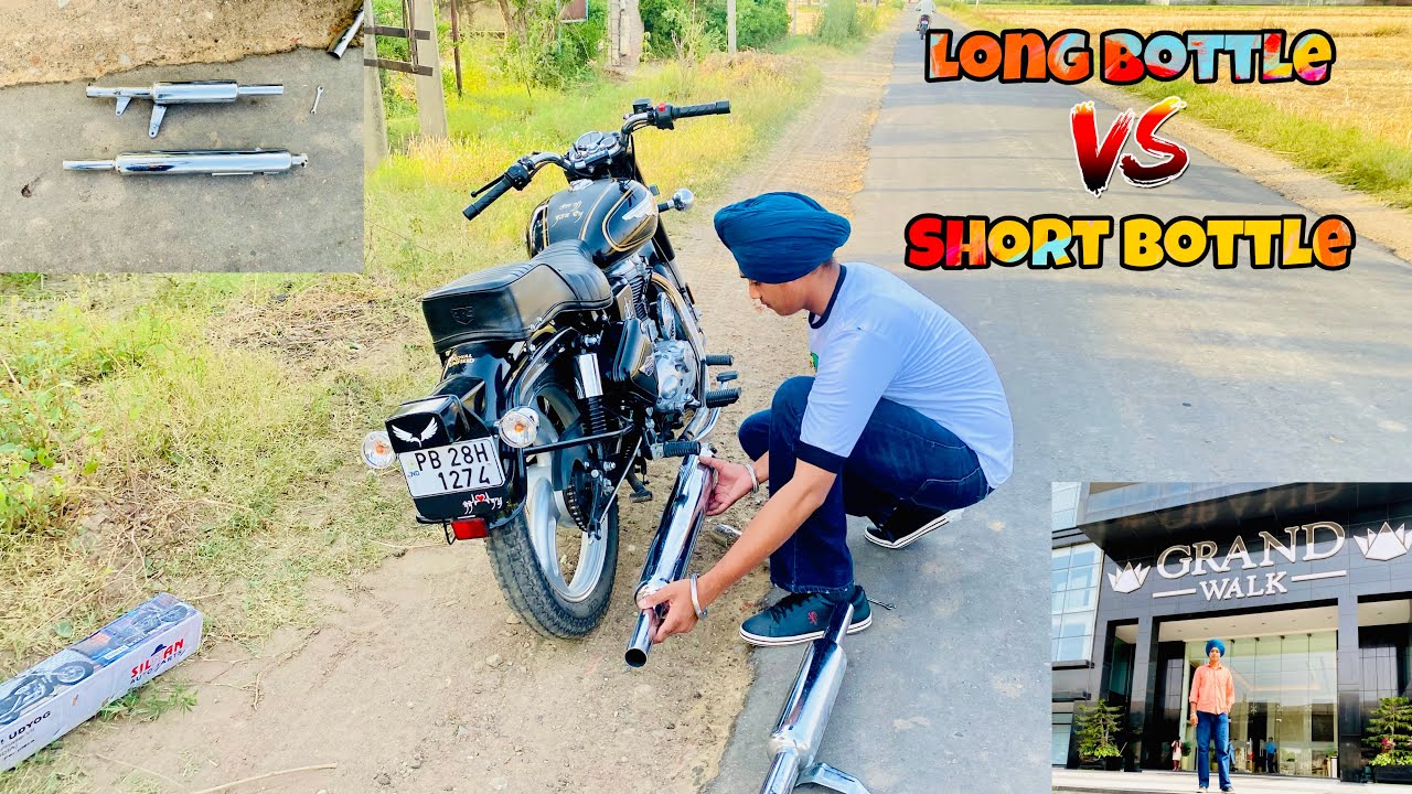 LONG BOTTLE VS SHORT BOTTLE ON BS6 BULLET 💥 - YouTube