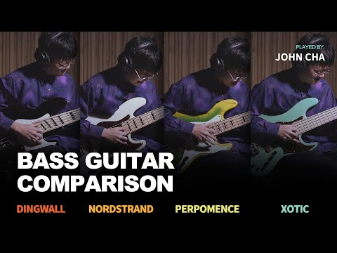 Dingwall Super J5 ,Nordy J5,Performance YB5-21, Xotic XJ-IT 5  4 Bass Guitars Shootout with John Cha