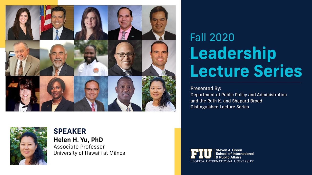 Fall 2020 Leadership Lecture Series — Helen Yu - YouTube