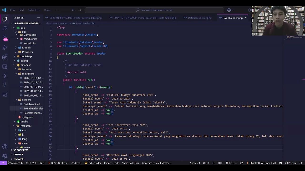 Presentasi Project Uas Pemrograman Web Framework 🔥🔥 - YouTube