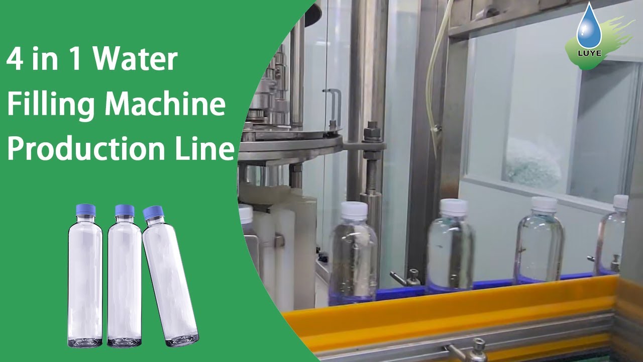 4 in 1 Water Filling Machine 32-32-32-10, Water Bottling Production ...