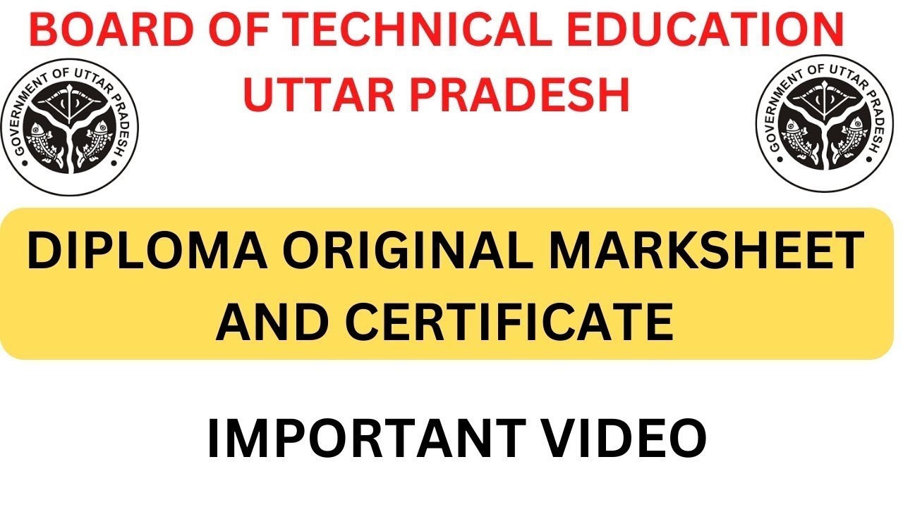 Up polytechnic diploma की मार्कशीट कैसे download करे|| how to download ...