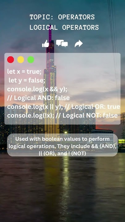 Unlock the Power of Logical Operators in JavaScript! 🧠 | Simplify Complex Conditions 🔥# ...