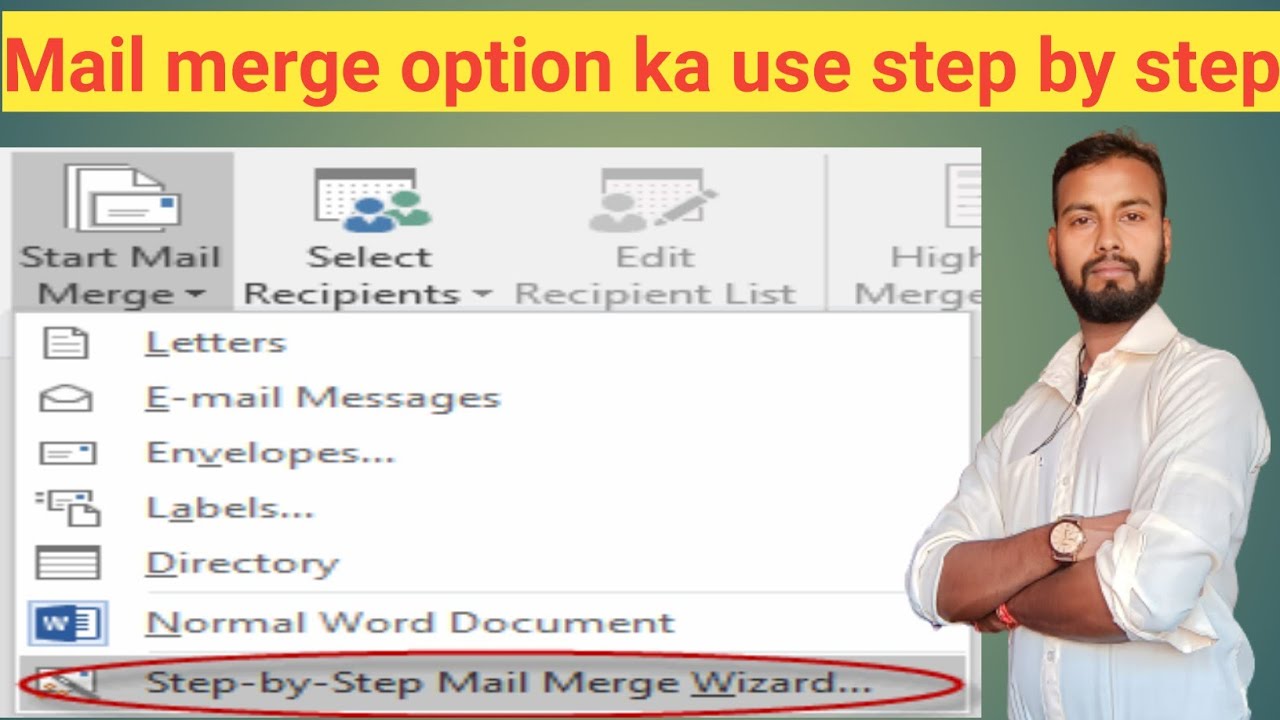 #mailmerge| mail merge option ka use step by step |#bagishsinghabs ...