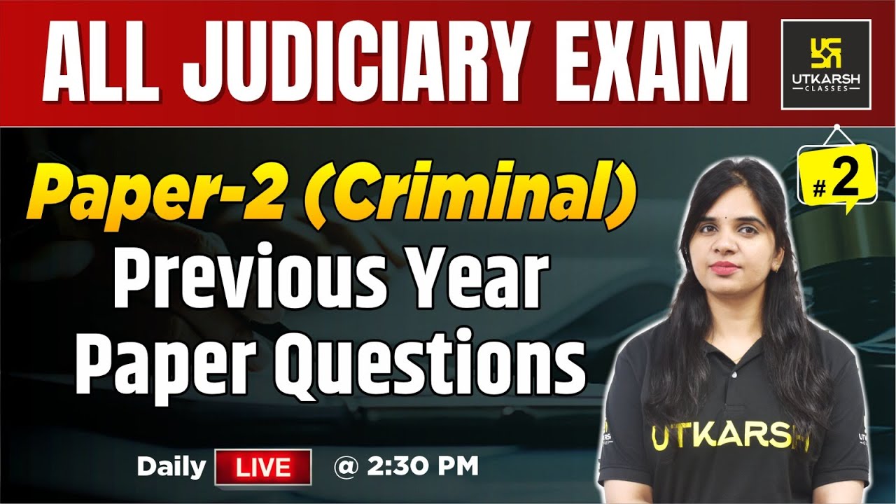 Criminal Paper-2 Previous Paper Questions | AllJudiciary Exams ...