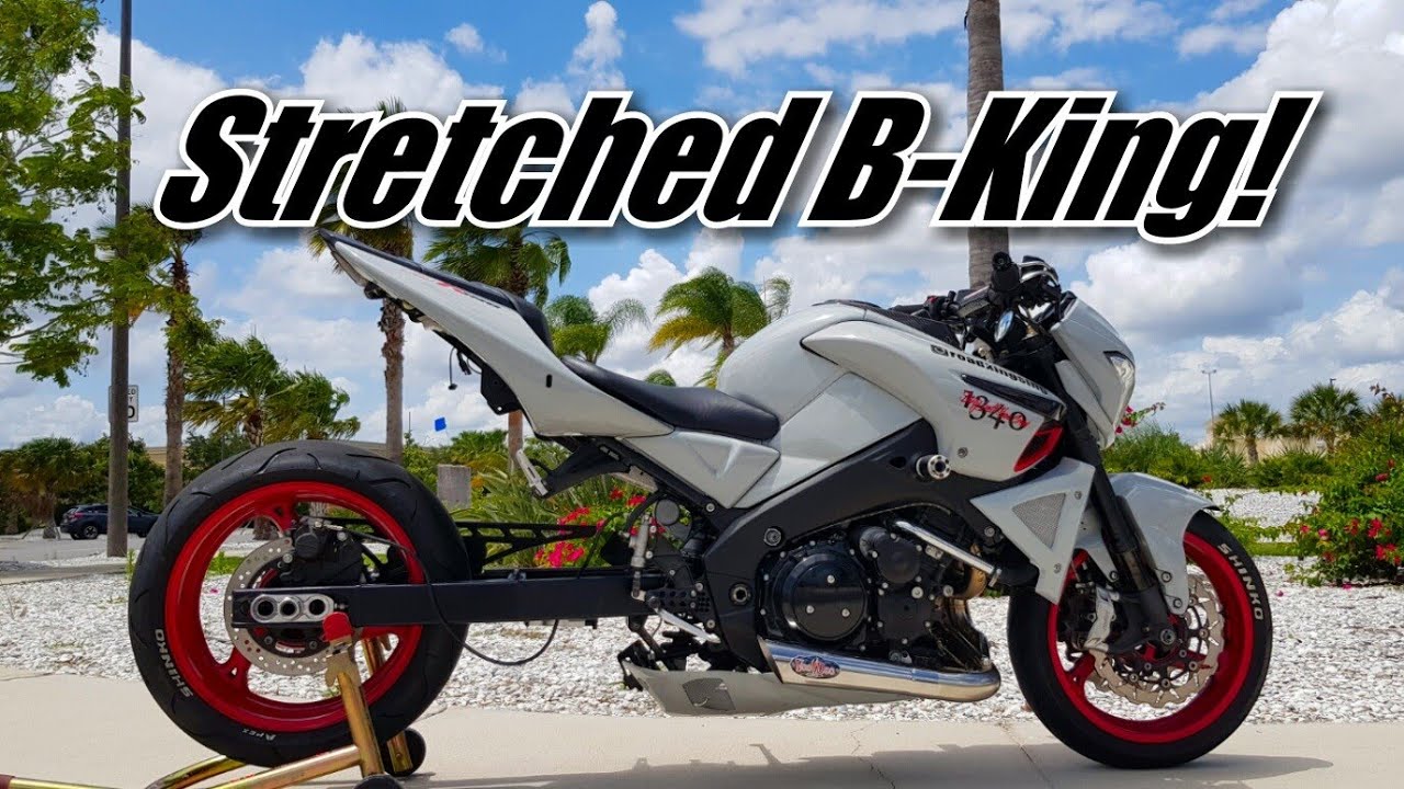 Finally Stretched my Suzuki B-King! More Custom Mods... - YouTube