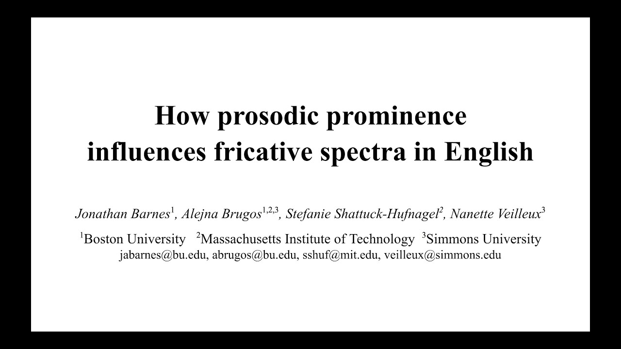 How prosodic prominence influences fricative spectra in English - YouTube
