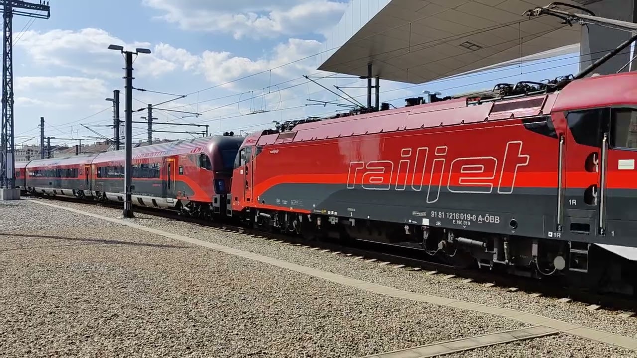 Ausfahrt des RJX 168/RJX 185 aus dem Hbf. Wien - YouTube
