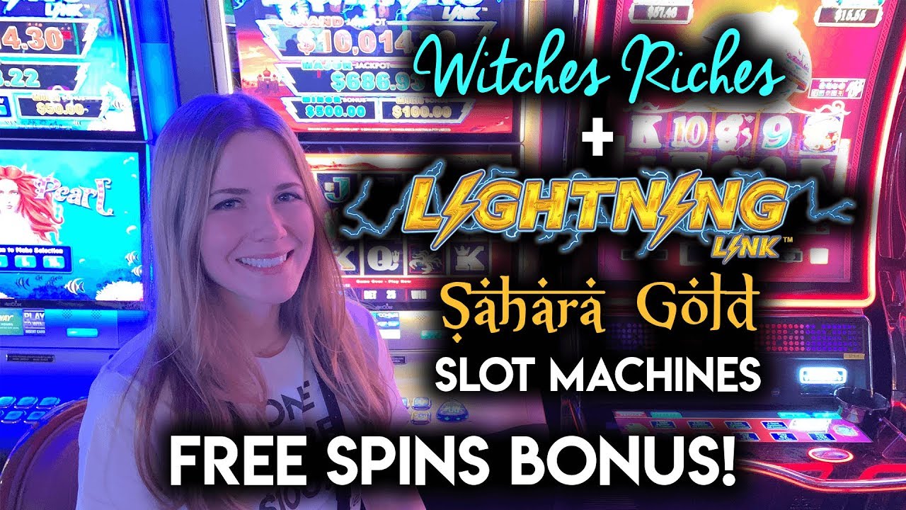 Lightning Link Sahara Gold Slot Machine! FREE SPINS BONUS! - YouTube