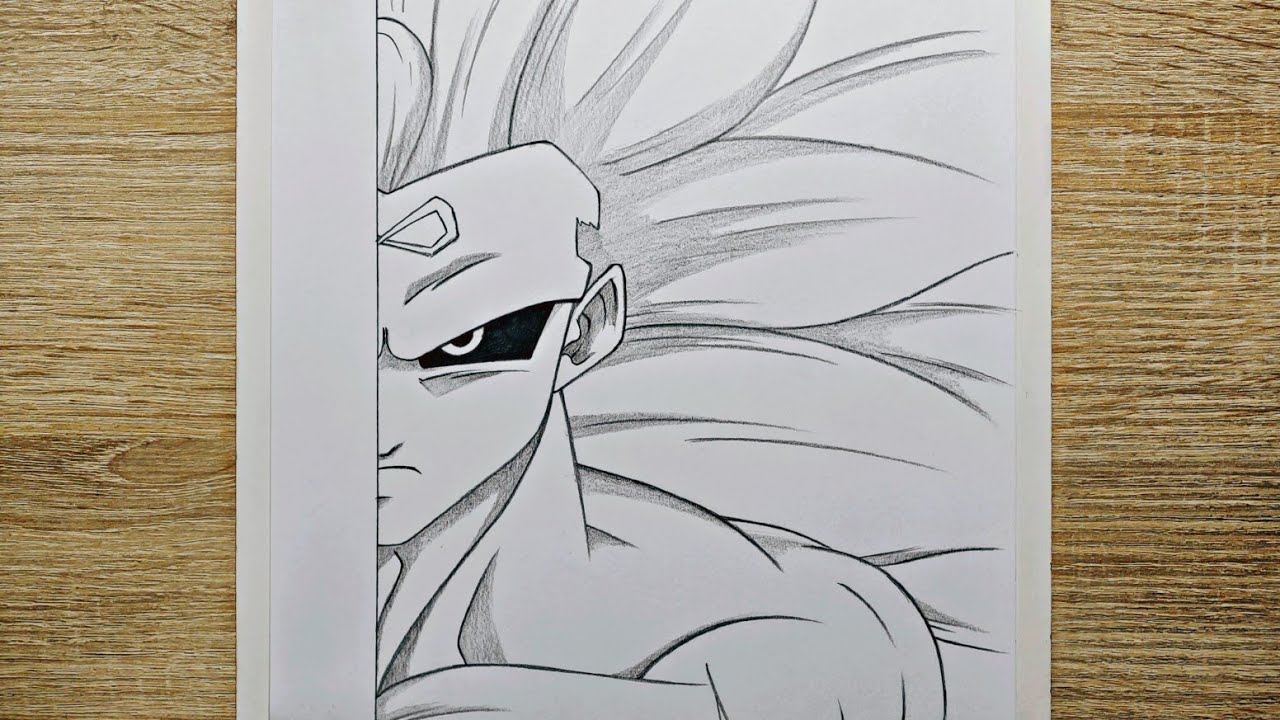 How to draw Infinity Goku step by step | Goku Infinity drawing | Dragon ...