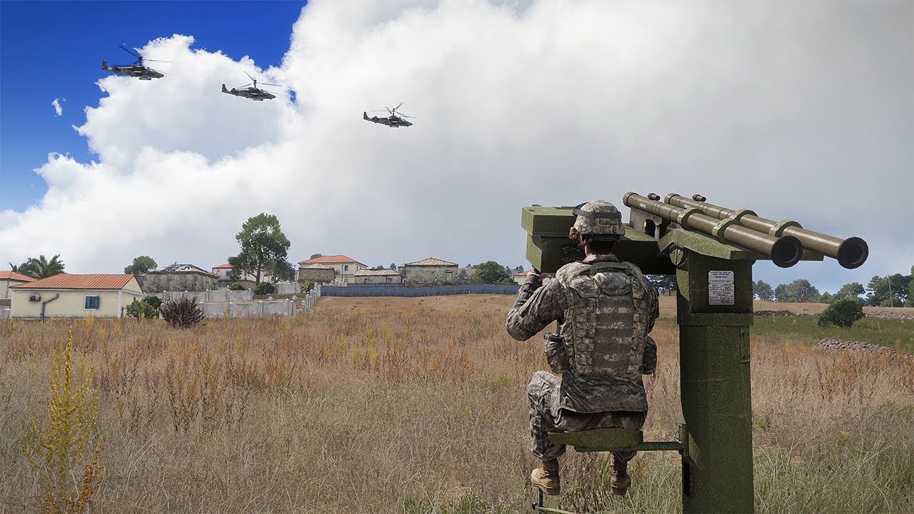 Using New Stinger Missile to completely destroys ka-52 Alligator ...