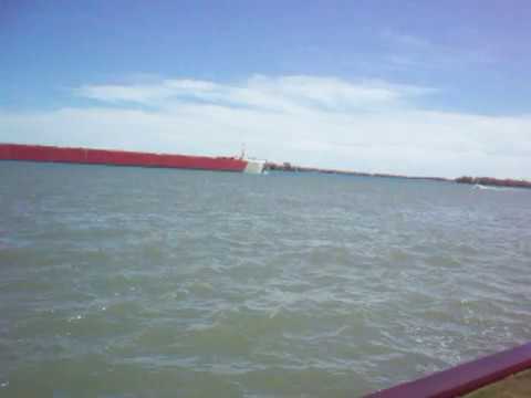 Freighter Presque Isle Sailing Up The River - YouTube