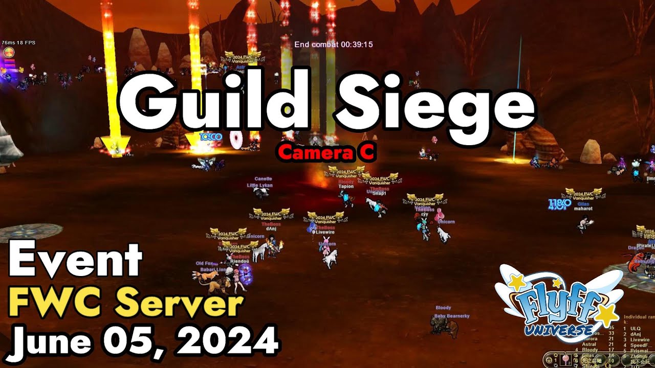 Guild Siege (Flyff World Championship) June 05, 2024 Camera C | Flyff ...